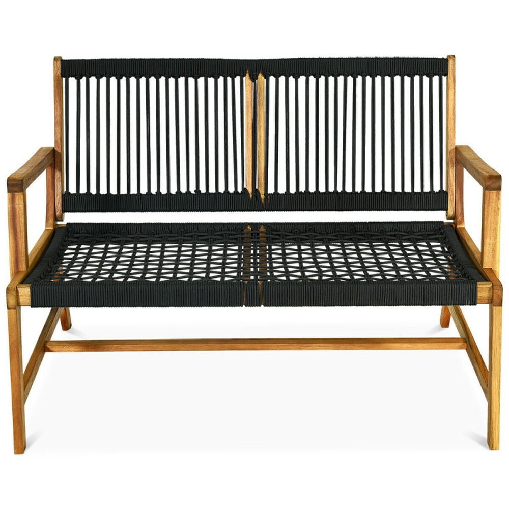 Spaco 2-Person Acacia Wood Outdoor Bench for Hotels - Walmart Business ...