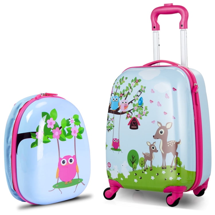 Spaco 2 Pieces ABS Kids Suitcase Backpack Luggage Set, Kids Suitcase ...