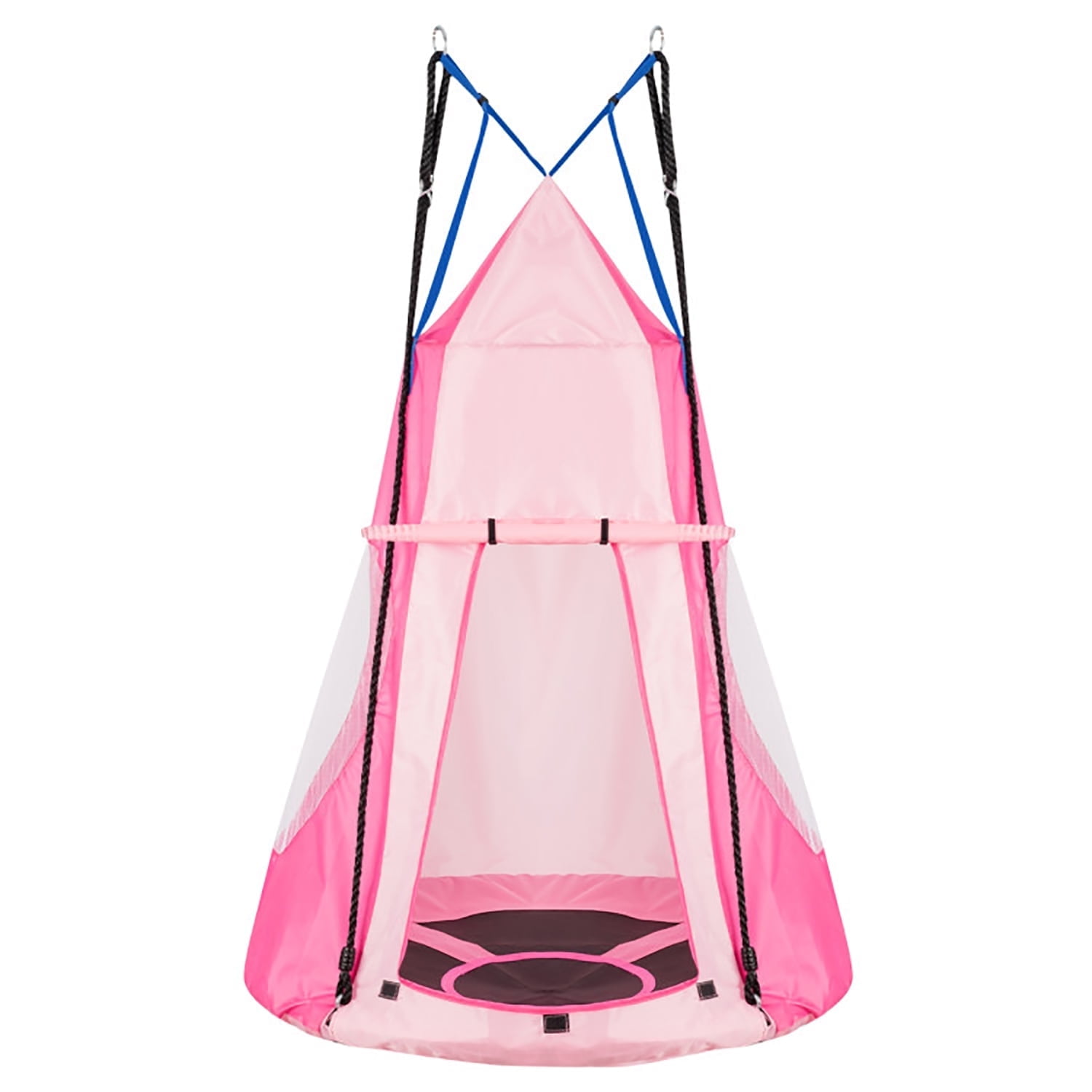 Spaco 2-in-1 40 Inch Kids Hanging Chair Detachable Swing Tent Set, Tree ...