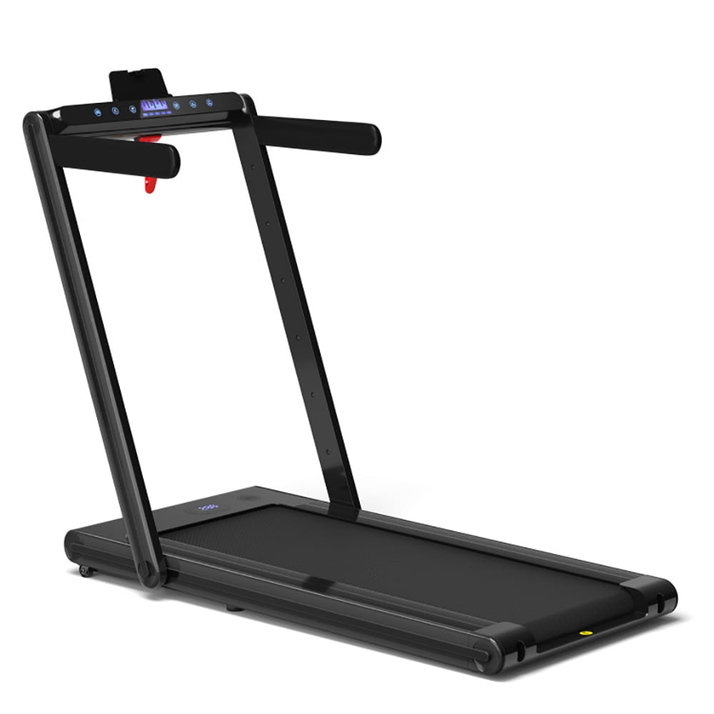 Spaco 2-in-1 Folding Treadmill with Dual LED Display-Black, Home ...