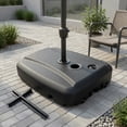 Spaco 220LB Fillable Offset Umbrella Base Stand, Heavy Duty HDPE Wheel ...