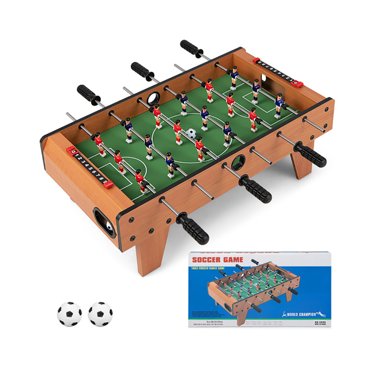 Costway 2-in-1 Table Game: Air Hockey and Foosball with Family Soccer ...