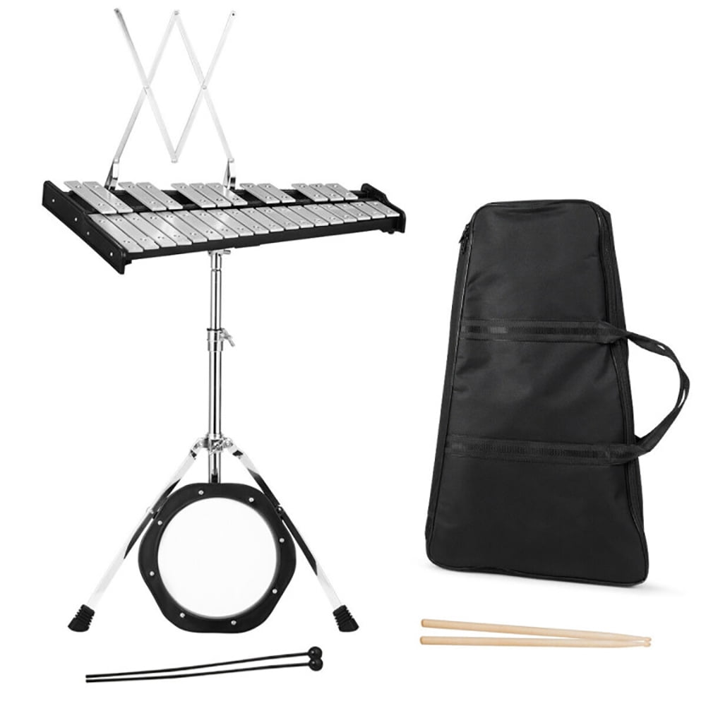 Spaco 30 Notes Percussion with Practice Pad Mallets Sticks Stand, Ideal ...