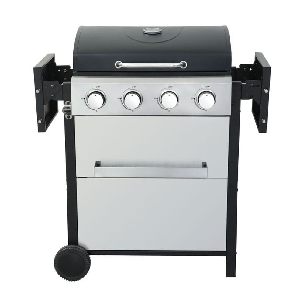 Spaco 4-Burner Propane Gas BBQ Grill, 34200BTU Output with Wire Enamel ...