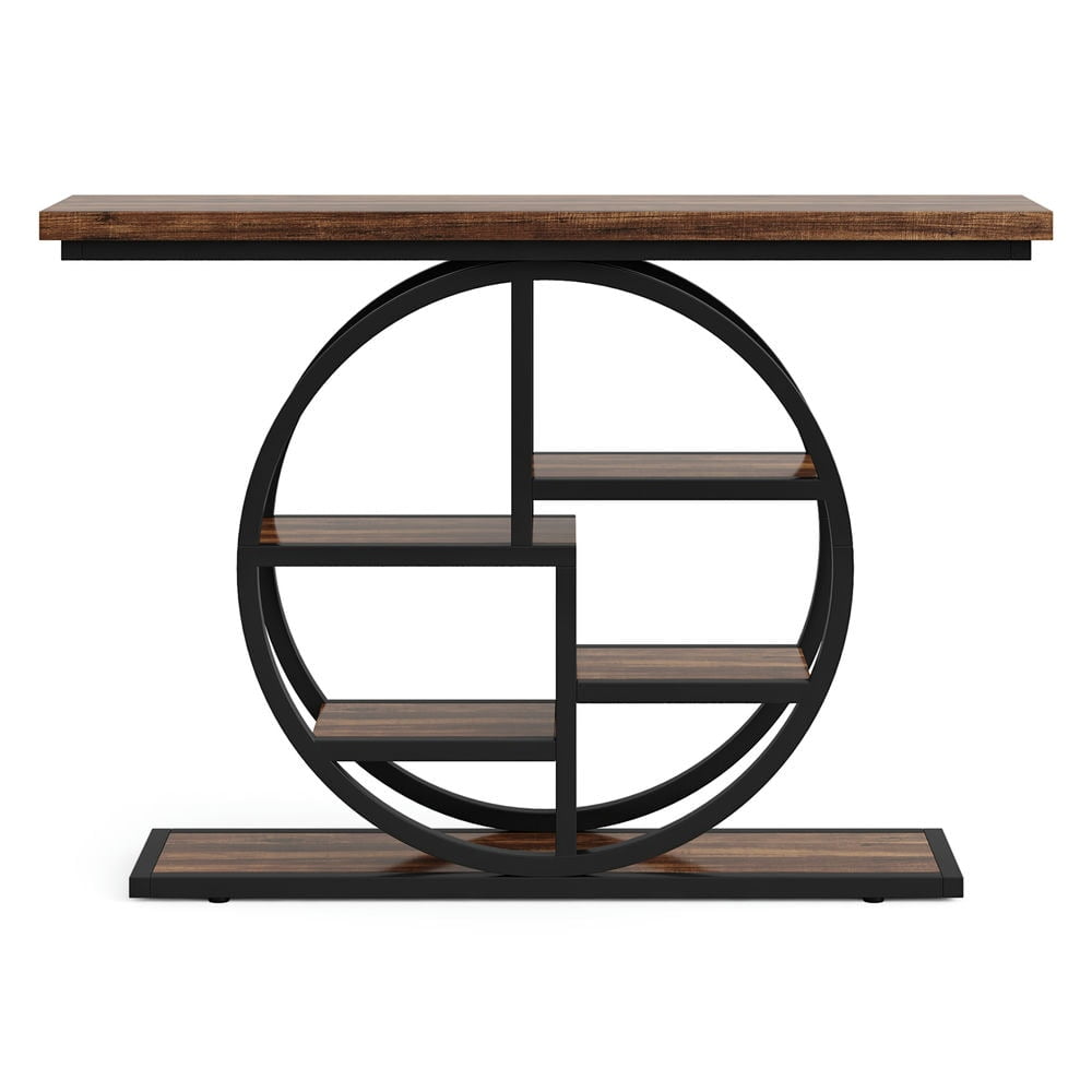 Spaco 41.3" Console Table, Entryway Table Sofa Table with Etagere Shelves, Console Table for ...