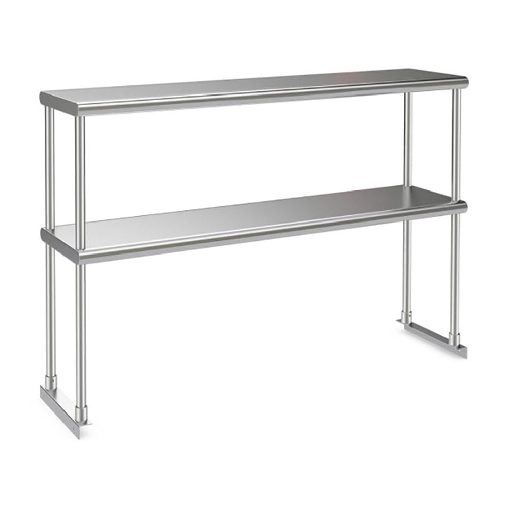 Spaco 48 x 12 Inch Kitchen Stainless Steel Overshelf with Adjustable ...