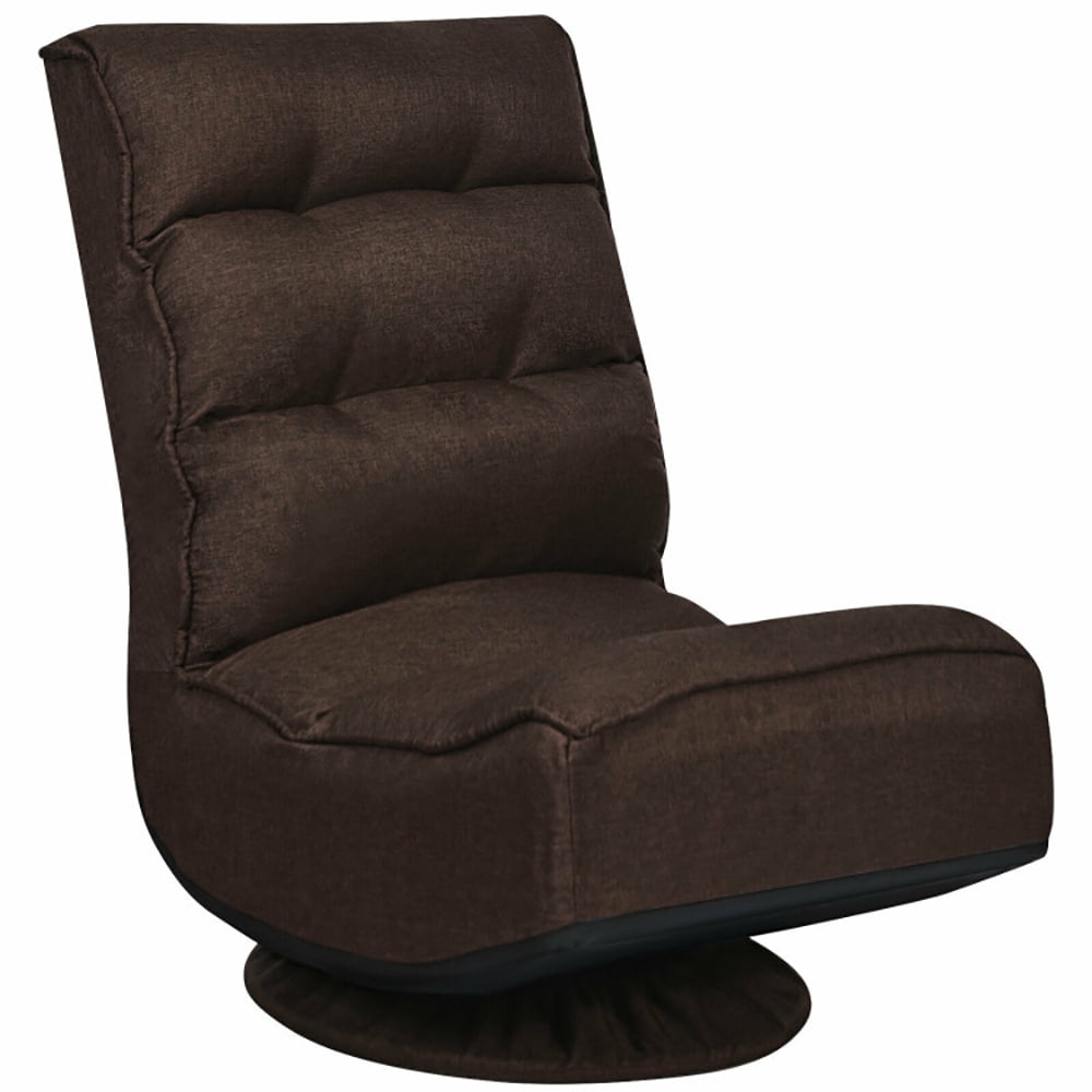 Spaco 5-Position Folding Floor Gaming Chair-Brown, Folding Gaming Chair ...