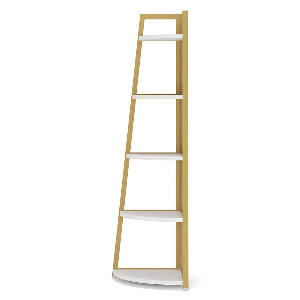 Spaco 5-Tier Corner Shelf, 70" Tall Corner Ladder Shelf Small Bookshelf ...