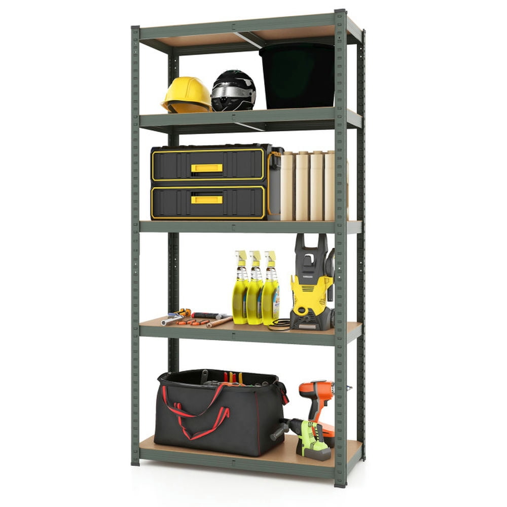 Spaco 5-Tier Heavy Duty Metal Shelving Unit with 2000 LBS Total Load ...
