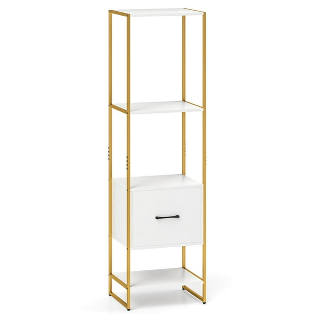 Spaco 5-Tier Narrow Bookcase, Book Shelf with 4 Open Shelves and ...