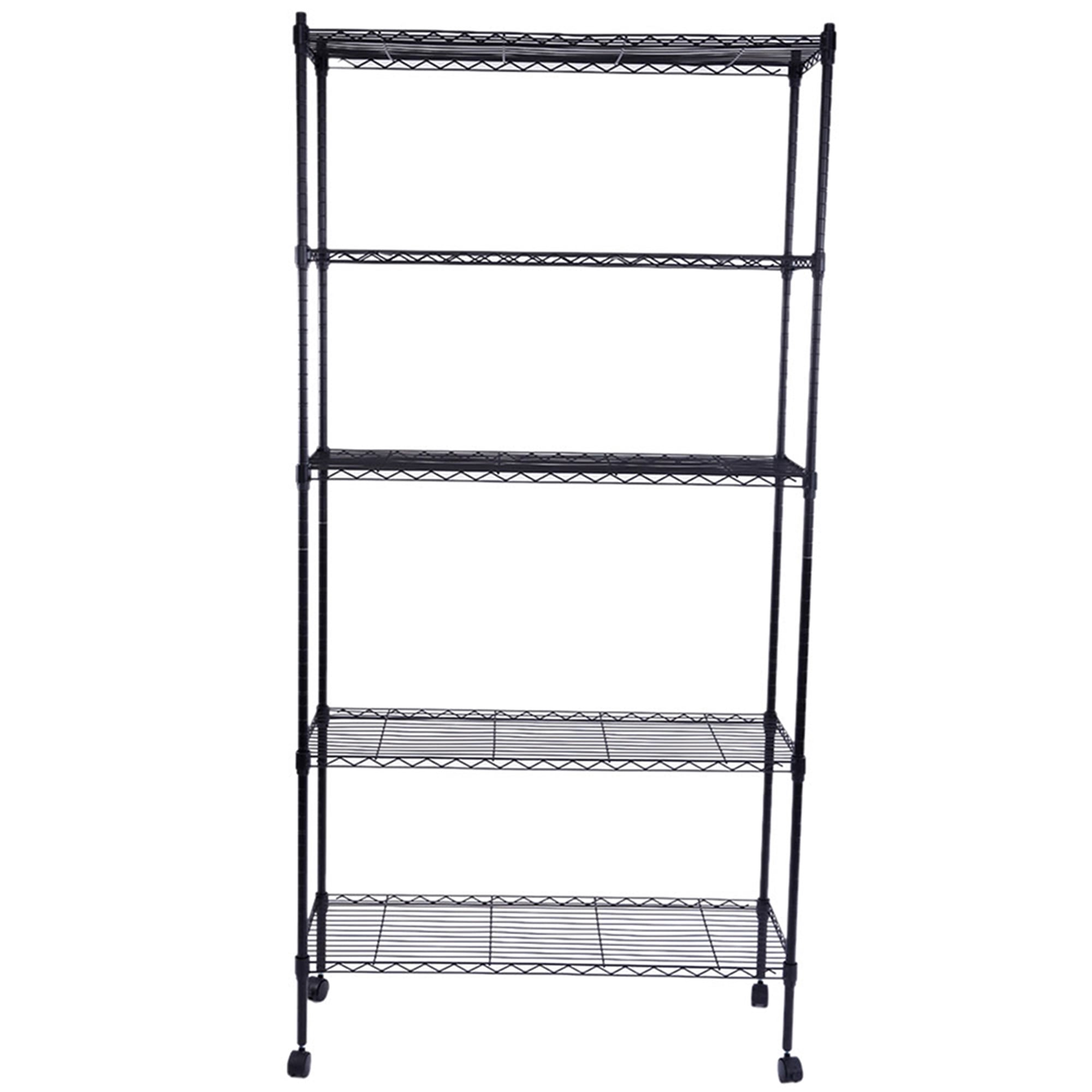 Spaco 5 Tier Storage Rack, Heavy Duty Storage Shelving Unit, Metal ...