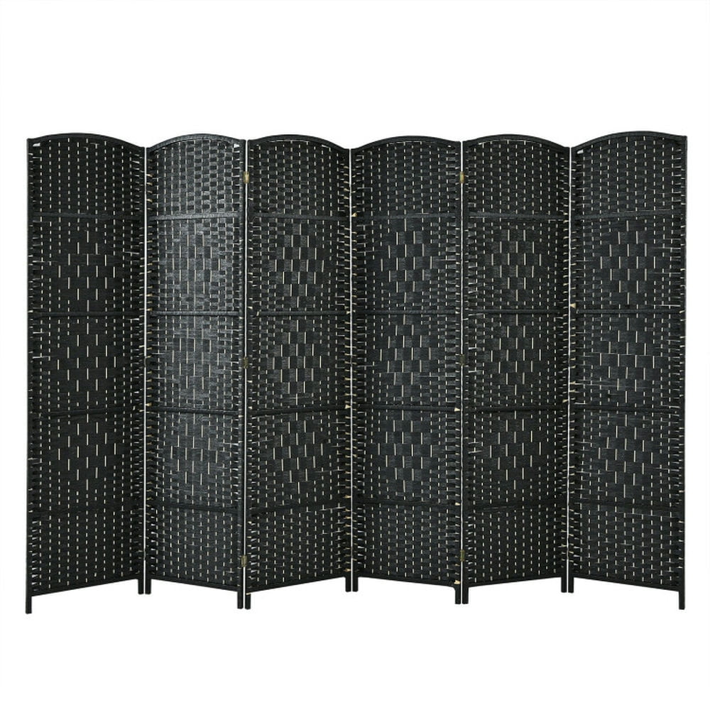 Spaco 6-Panel Weave Folding Fiber Room Divider Screen, 6.5 Feet Ultra ...