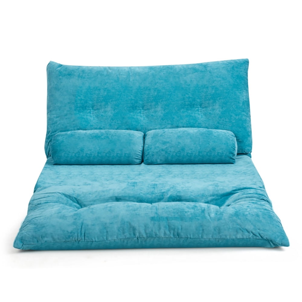 Spaco 6-Position Adjustable Sleeper Lounge Couch with 2 Pillows-Blue ...
