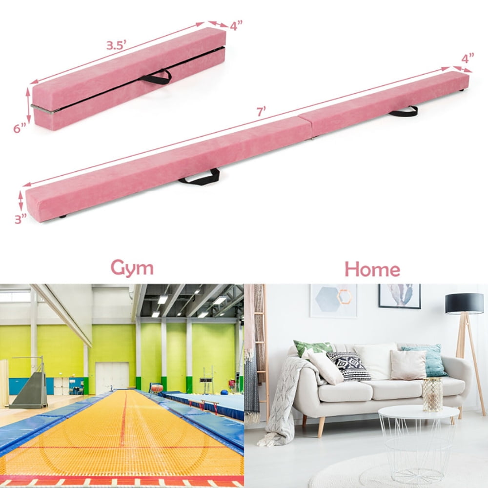 Spaco 7 Feet Folding Portable Floor Balance Beam with Handles for ...