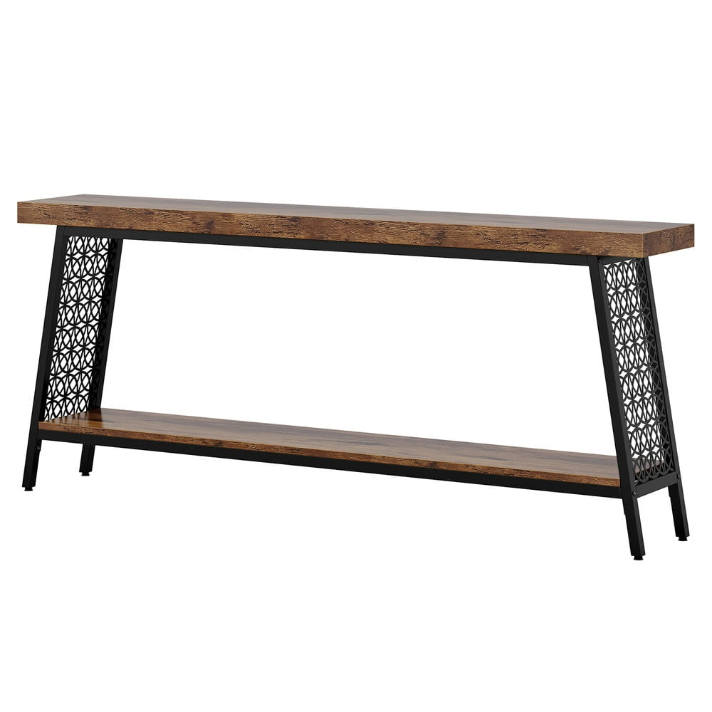 Spaco 70.9" Console Table, 2-Tier Extra Long Sofa Table with Storage ...