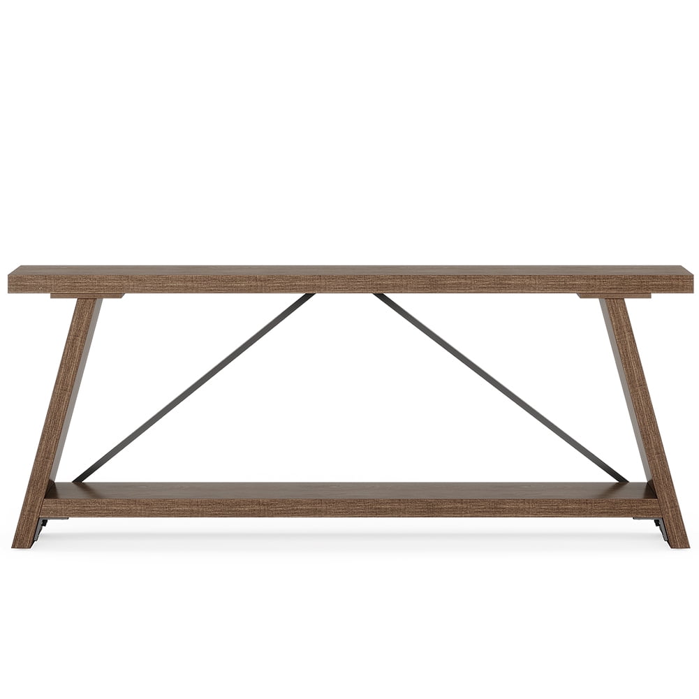 Spaco 70.9" Console Table with Triangular Structure, Extra Long Sofa ...