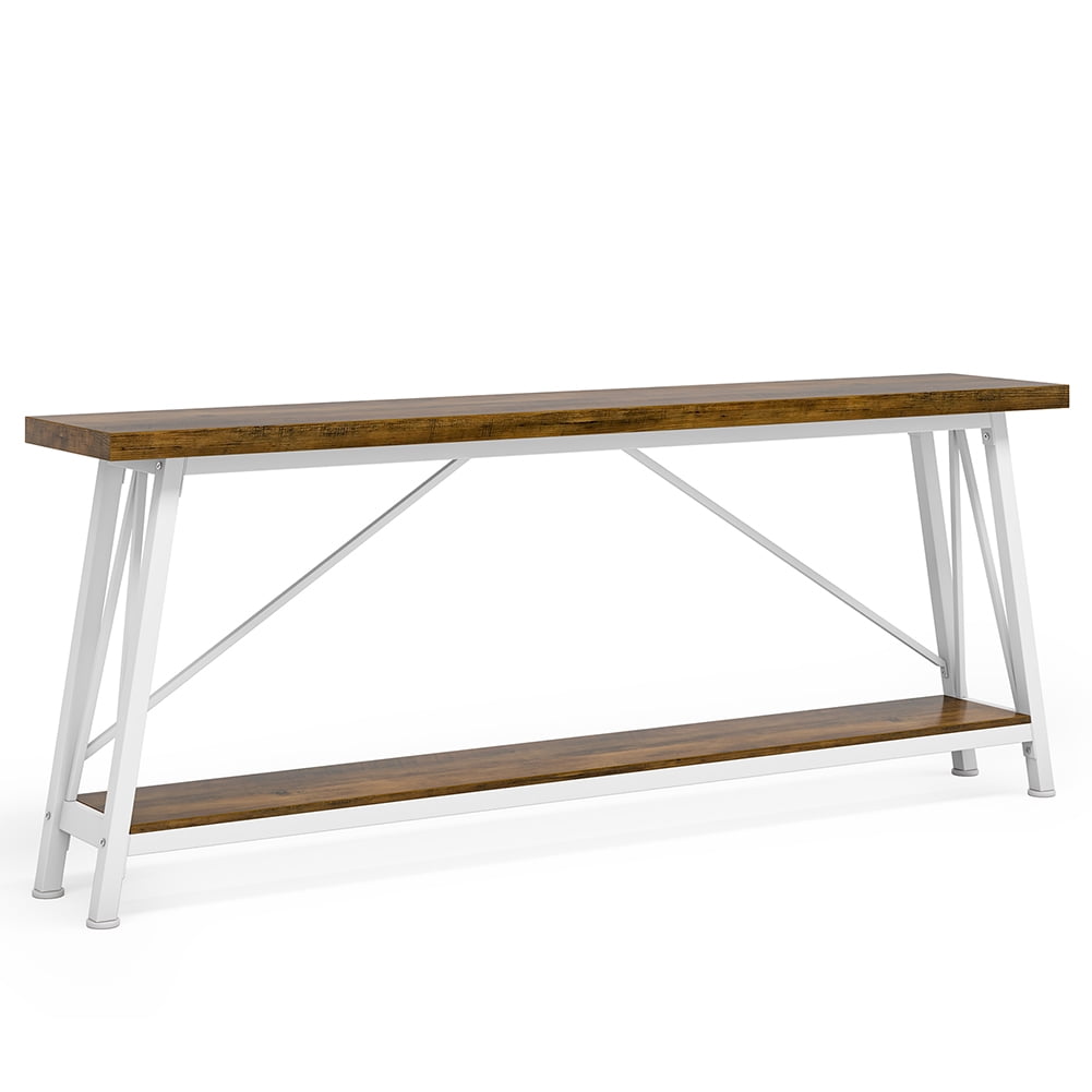 Spaco 70.9" Console Table with Triangular Structure, Extra Long Sofa ...