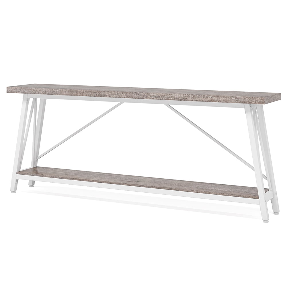 Spaco 70.9" Console Table with Triangular Structure, Extra Long Sofa ...