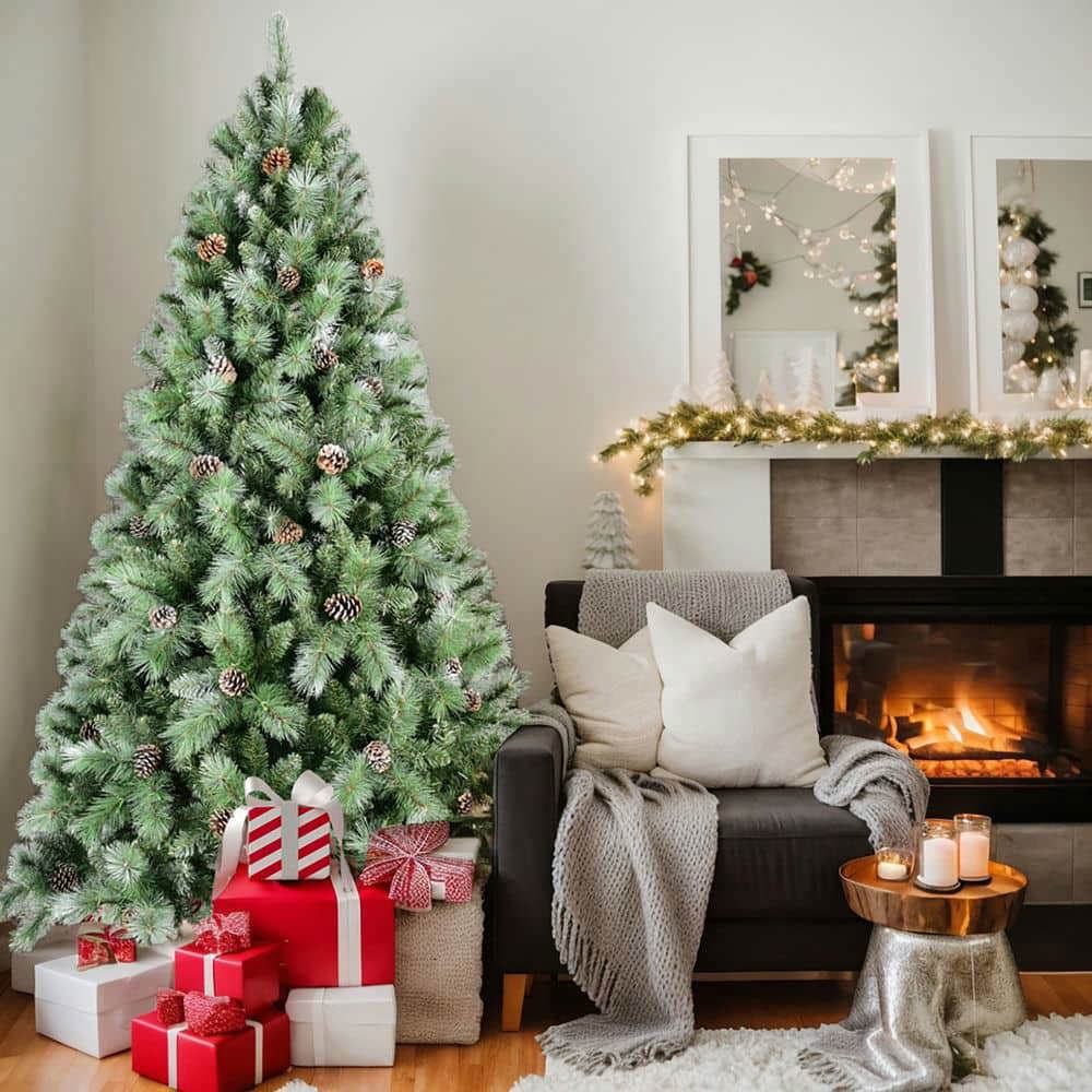 Spaco Artificial 5FT Christmas Tree with 694PVC/Hard Needle Mixed ...