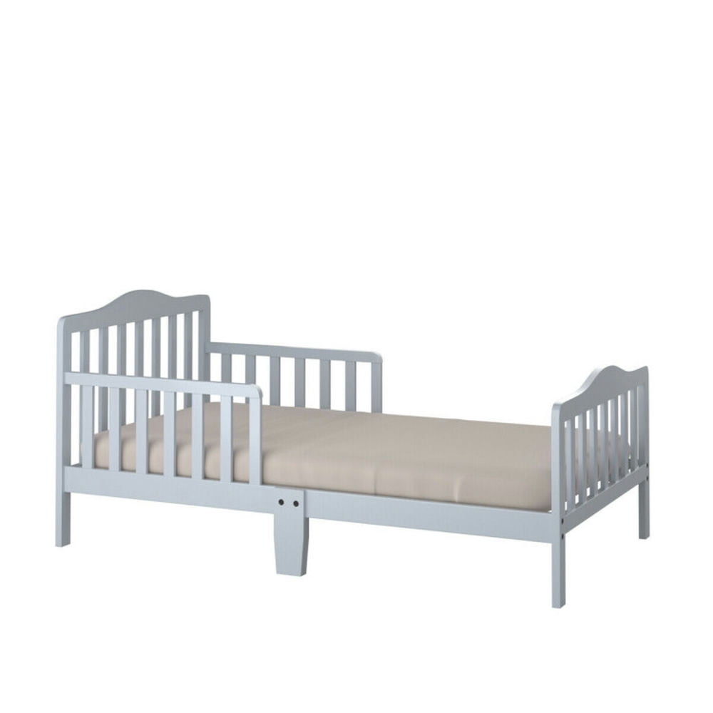 Spaco Classic Design Kids Wood Toddler Bed Frame with Two Side Safety ...