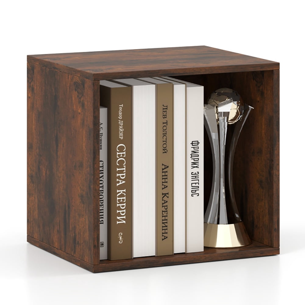 Spaco Cube Storage Organizer, Stackable Open Book Shelf, Wooden Display ...