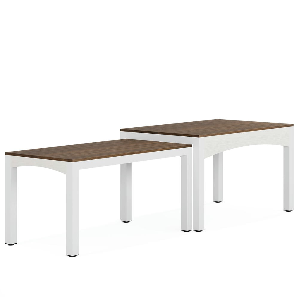 Spaco Extendable Dining Table, Farmhouse Kitchen Table for 6-10 People ...