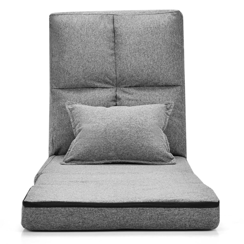 Spaco Fold Down Flip Convertible Sleeper Couch with Pillow-Gray, Gaming ...