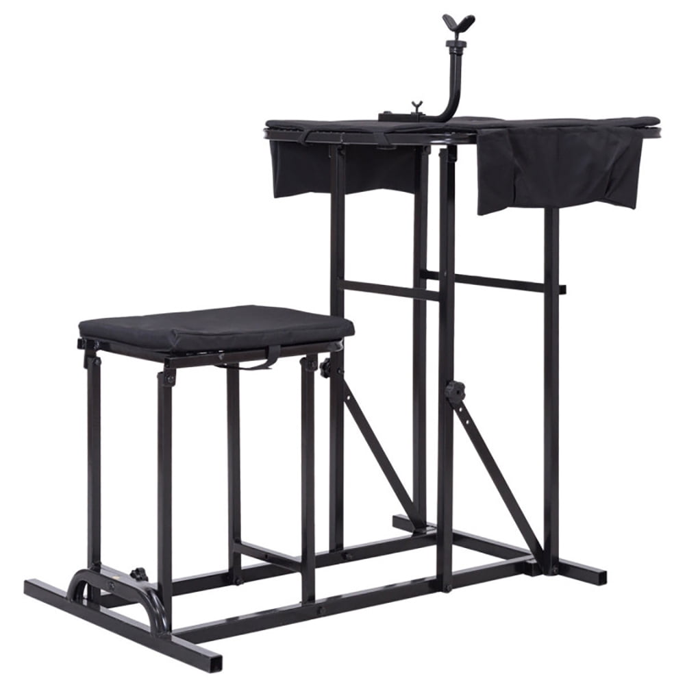 Spaco Foldable Shooting Bench with Adjustable Height Table, Rotation ...