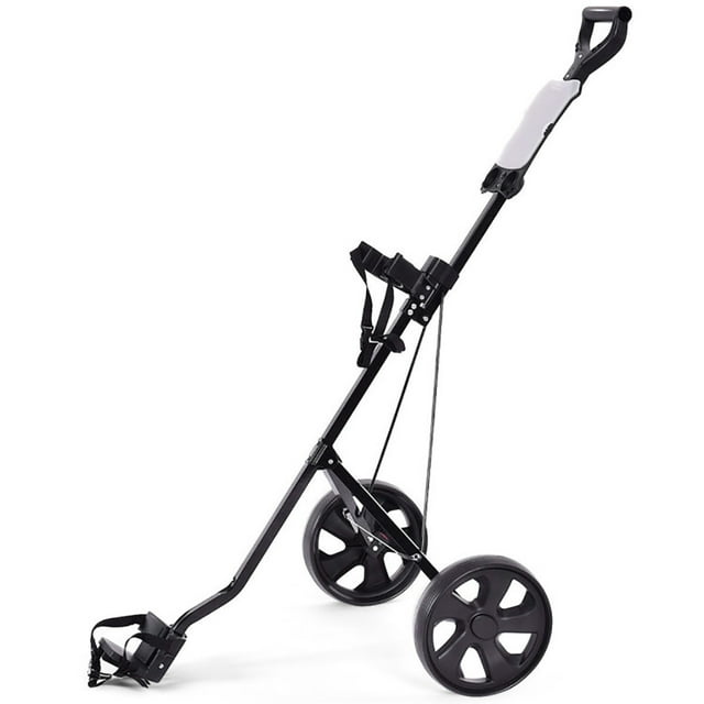 Spaco Folding 2 Wheels Push Pull Golf Cart Trolley with Scoreboard ...