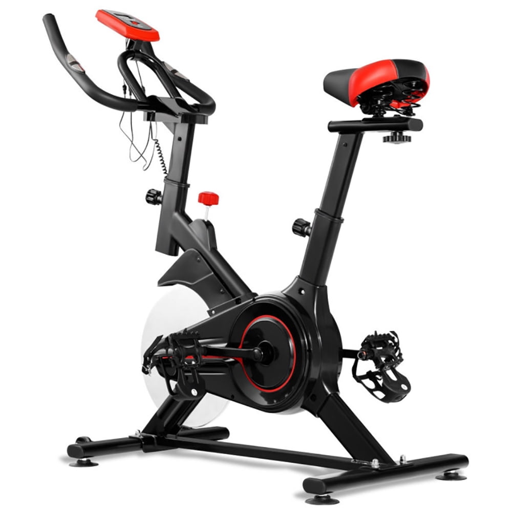 Spaco Indoor Exercise Bike Belt Driven Stationary Bike with Pulse ...