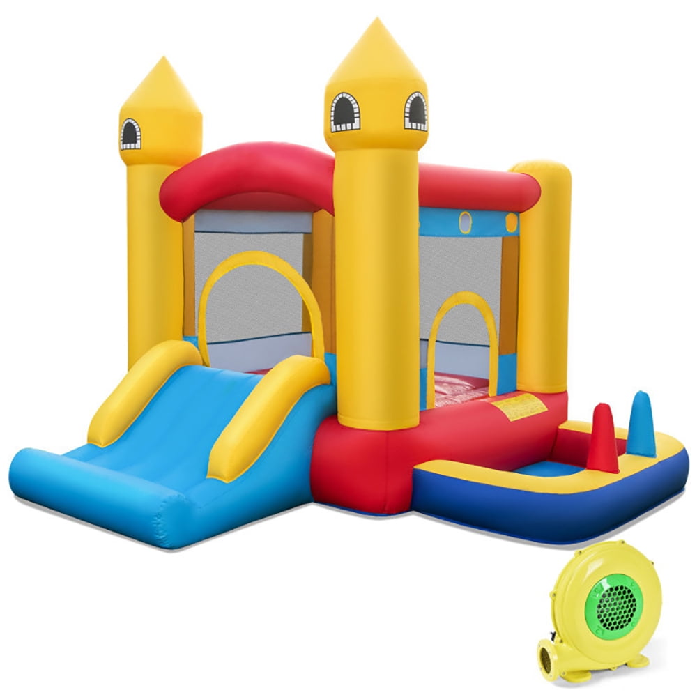 Spaco Inflatable Bounce House with 480W Blower and Ocean Balls for Yard ...