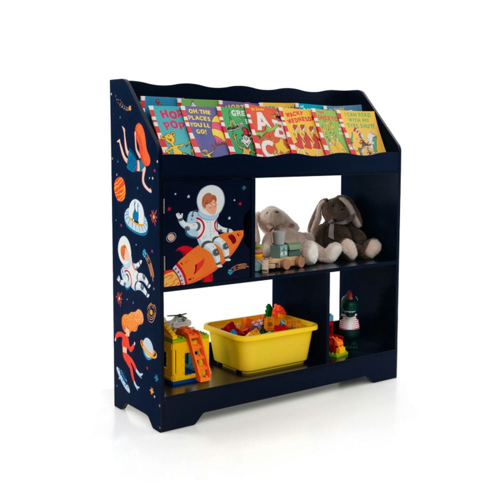 Spaco Kids Toy Storage Organizer with Book Shelf and Storage Cabinet ...