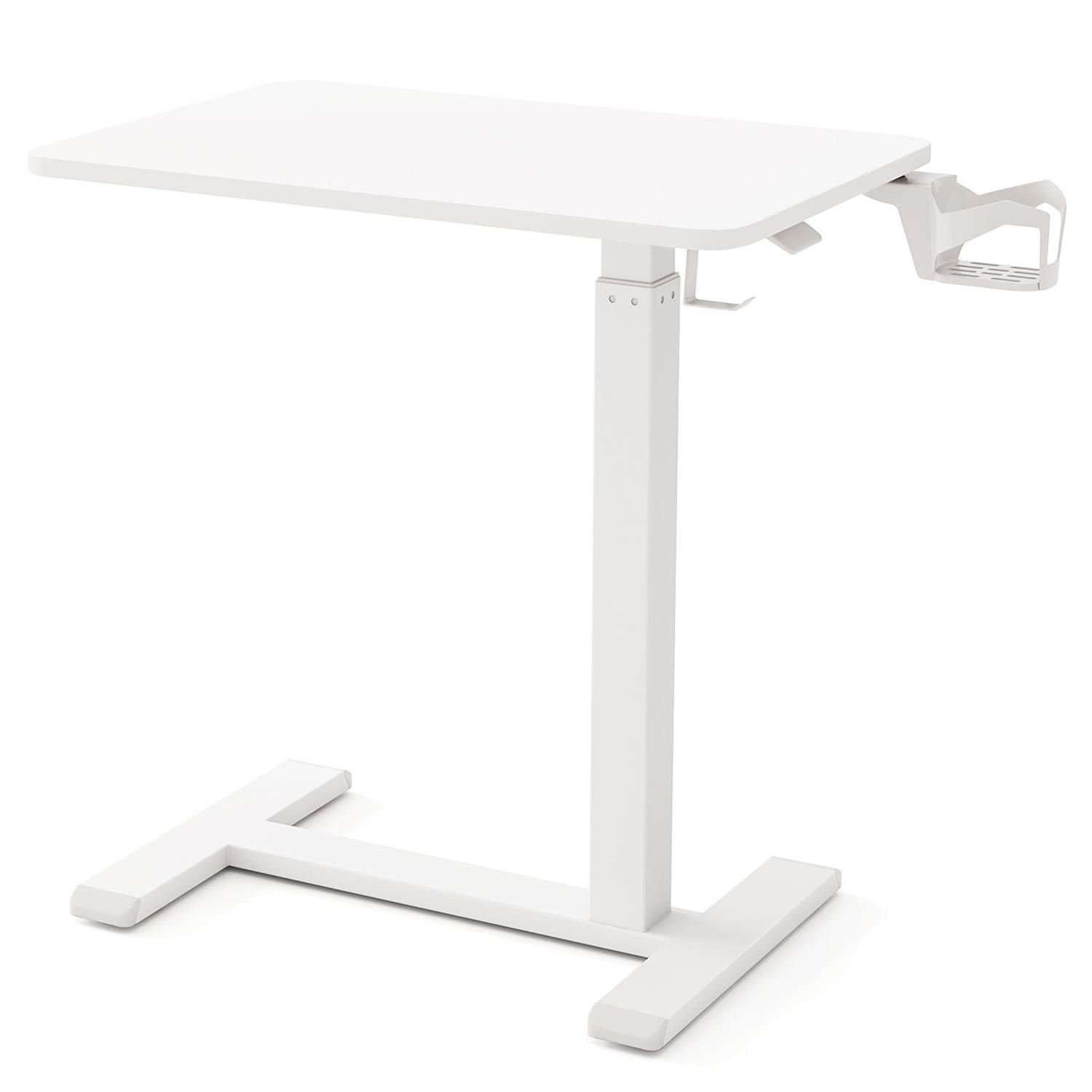 Spaco Mobile Height-Adjustable Overbed Table, Gas Spring Lift Mechanism ...