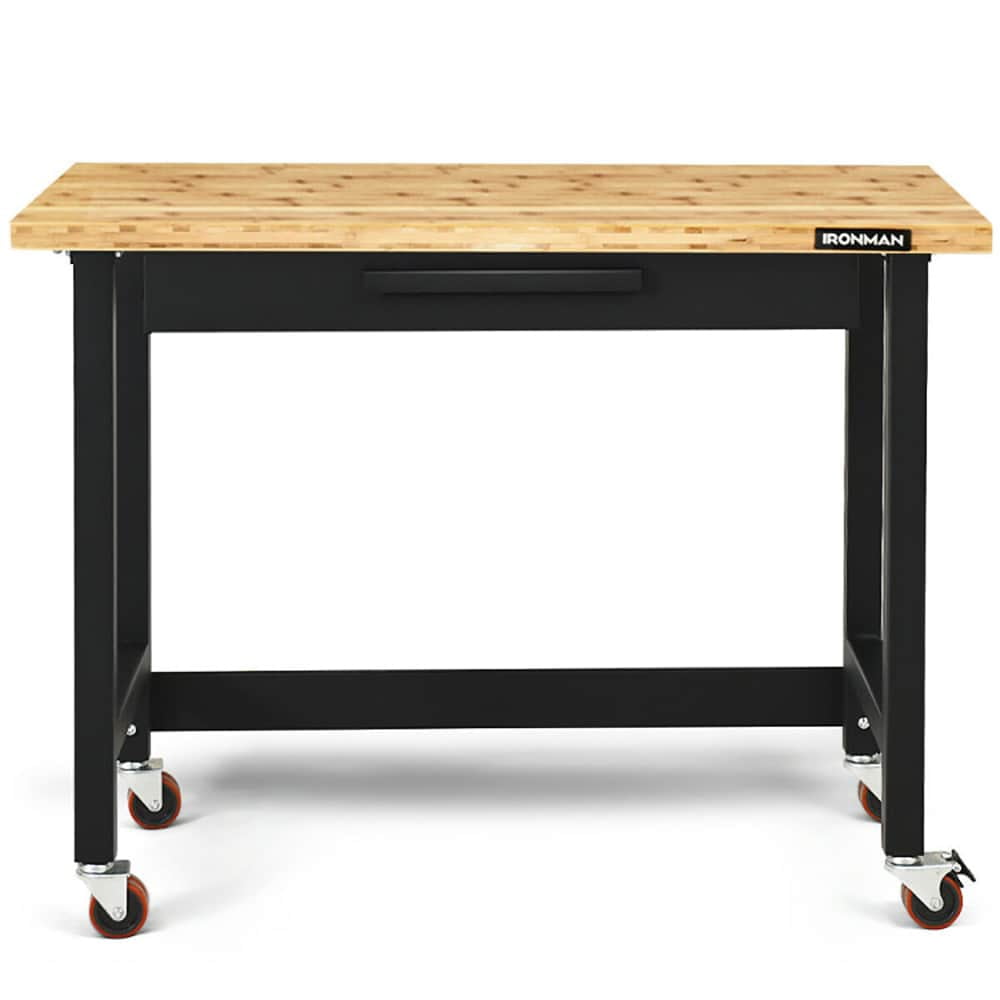 Spaco Mobile Workbench with Lockable Casters, Workbench with Four ...