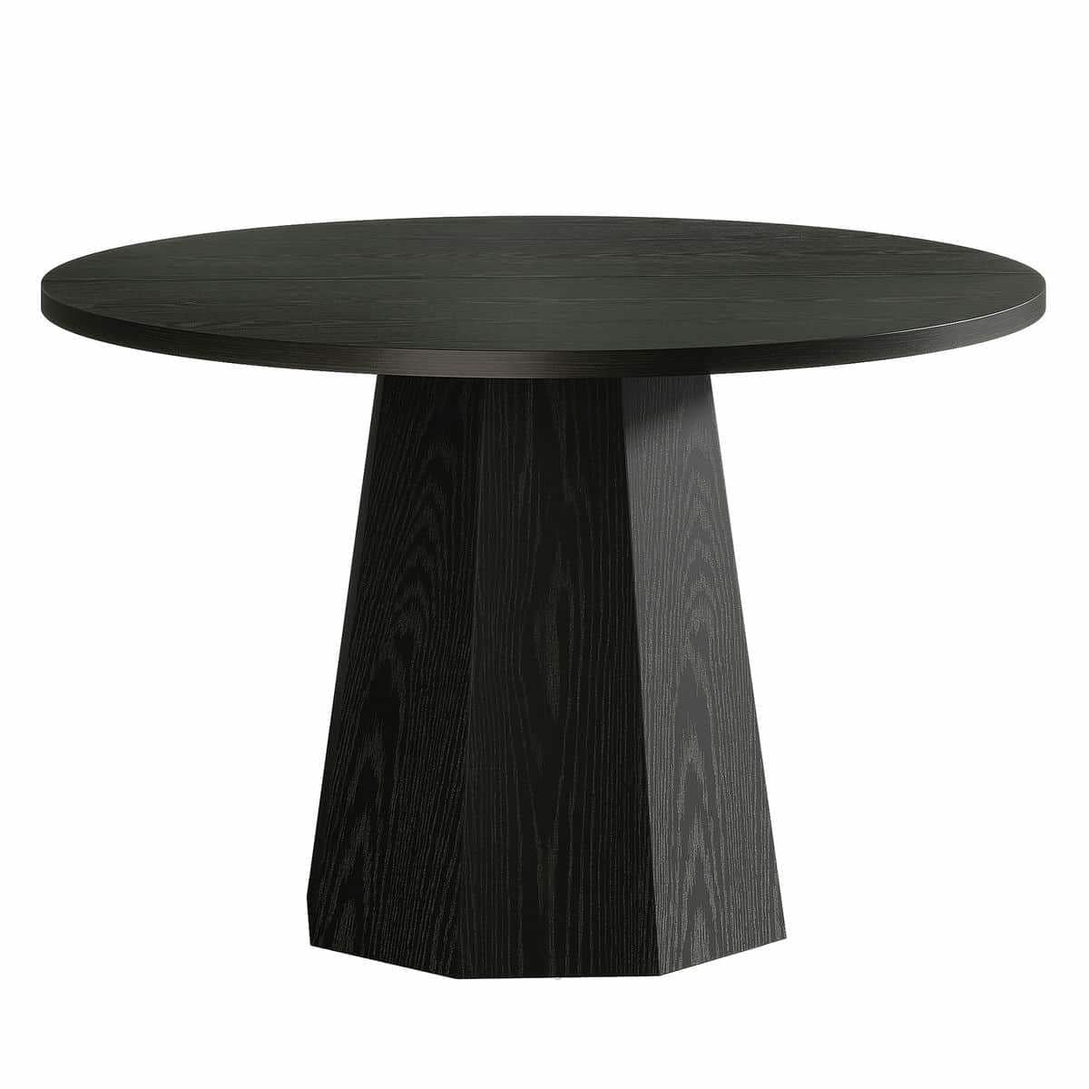 Spaco Modern Round Dining Table, Conference Table with Tapered Pedestal ...