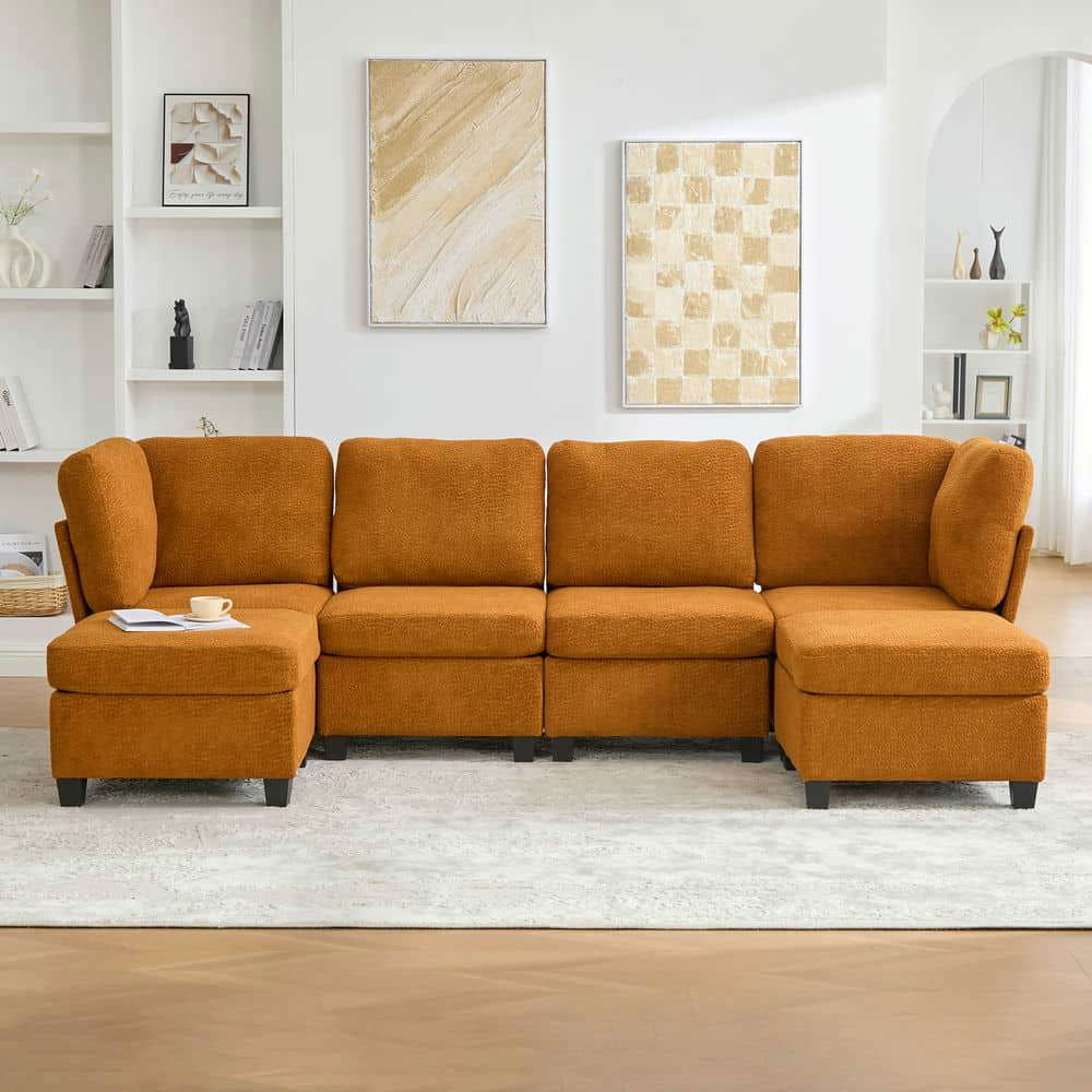 Spaco Modular Sectional Sofa with Chaise, U Shaped Oversized Sectional ...