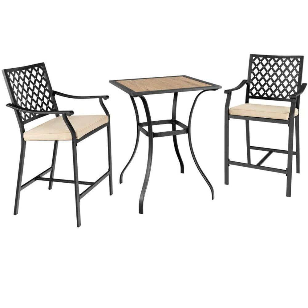 Spaco Outdoor Bar Table, Patio Bar Table,Patio Square Bar Table for ...