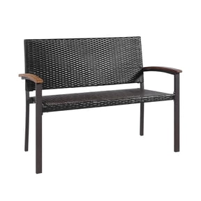 Wicker Benches for Patio and Garden Outdoor Furniture Selection