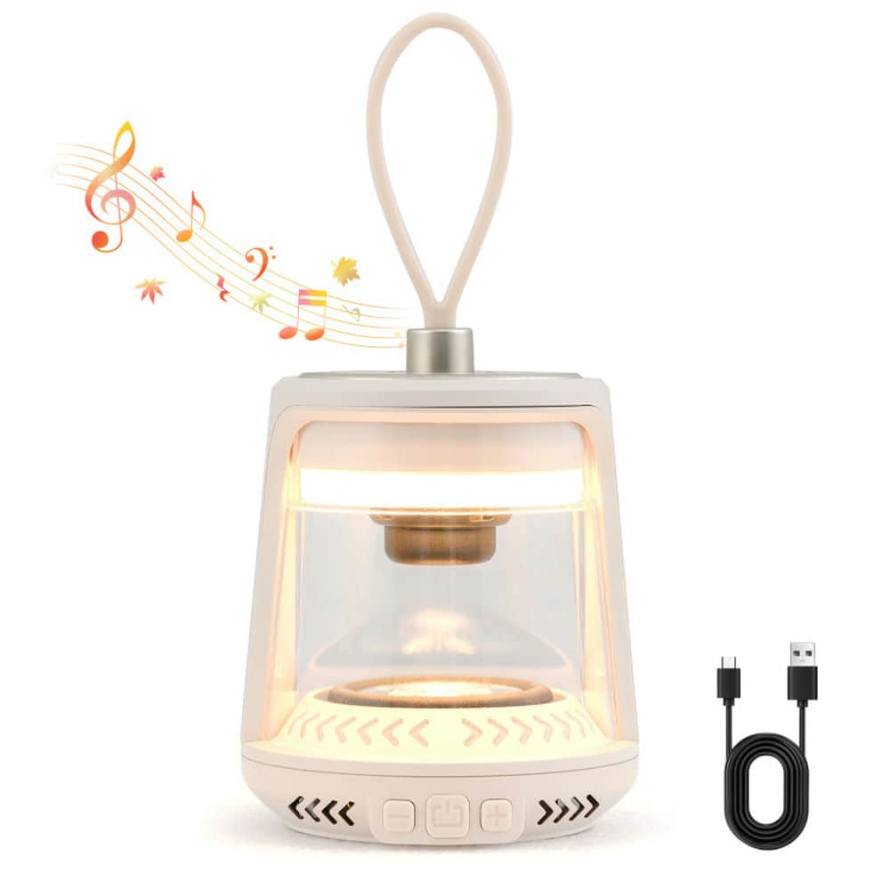 Spaco Outdoor Waterproof Camping Lantern Speaker with 3 LED Light ...