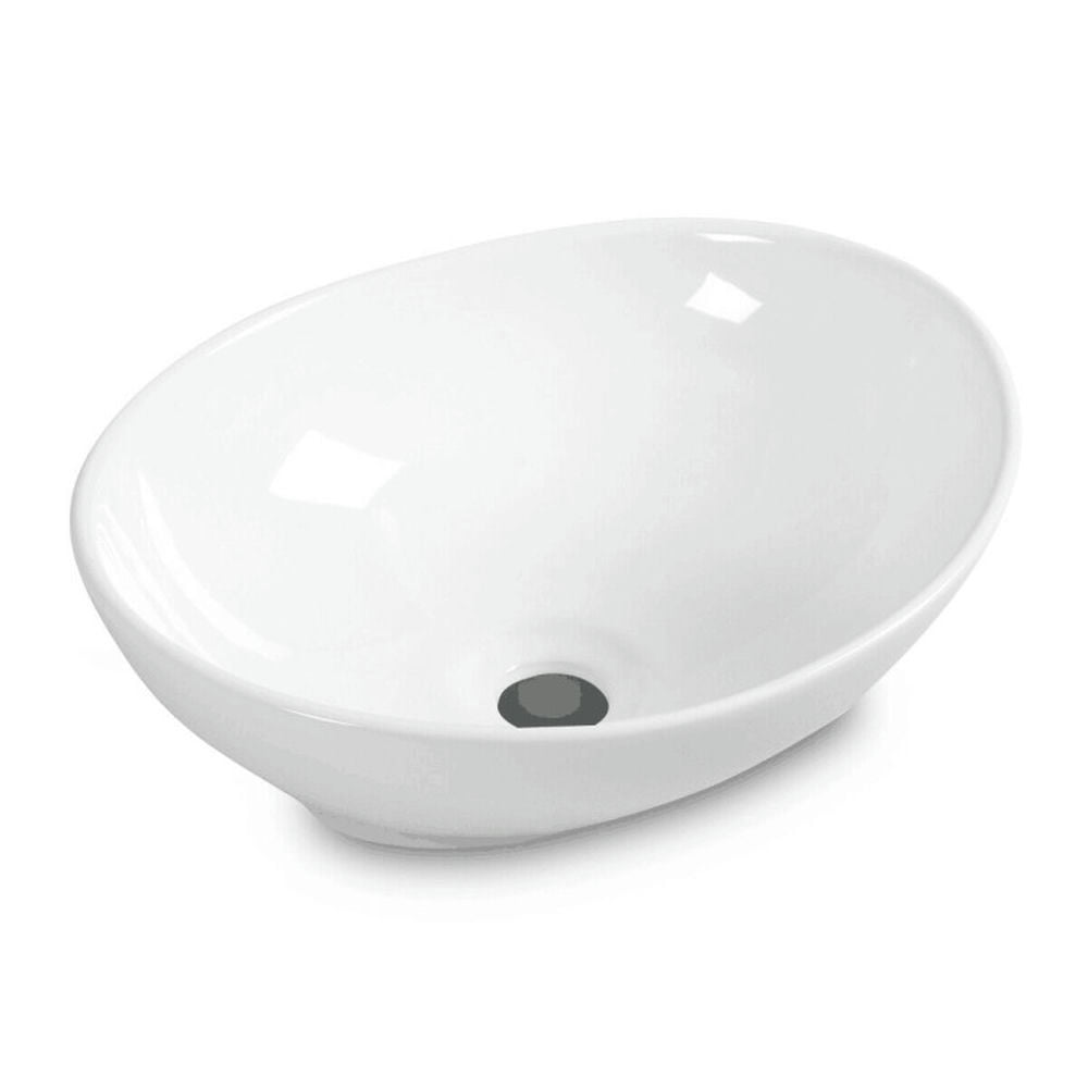 Spaco Oval Bathroom Basin Ceramic Vessel Sink, Vessel Sink for Cabinet ...
