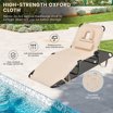 Outsunny Outdoor Sun Trifold Foldable Lounger, Beach Mesh Reclining ...