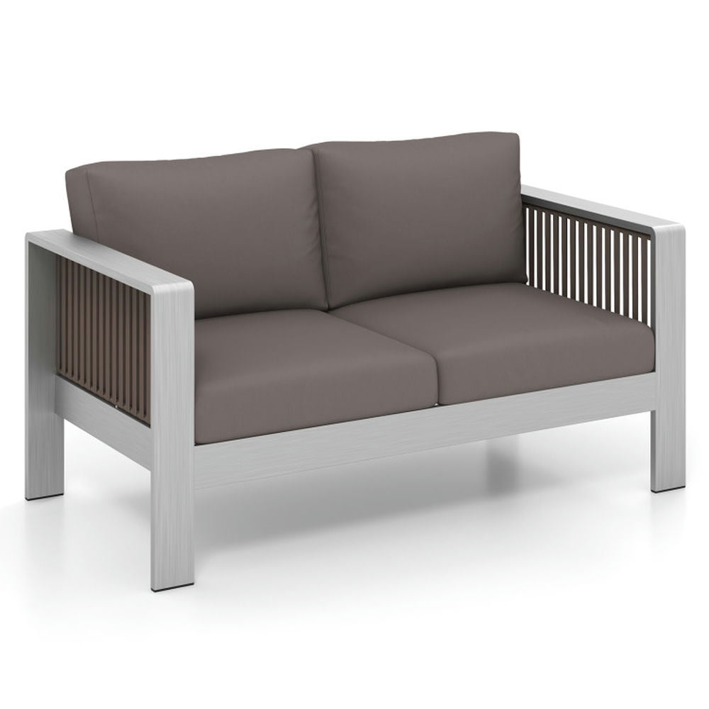 Spaco Patio Sofa Outdoor Furniture Set with Robust Aluminum Loveseat ...