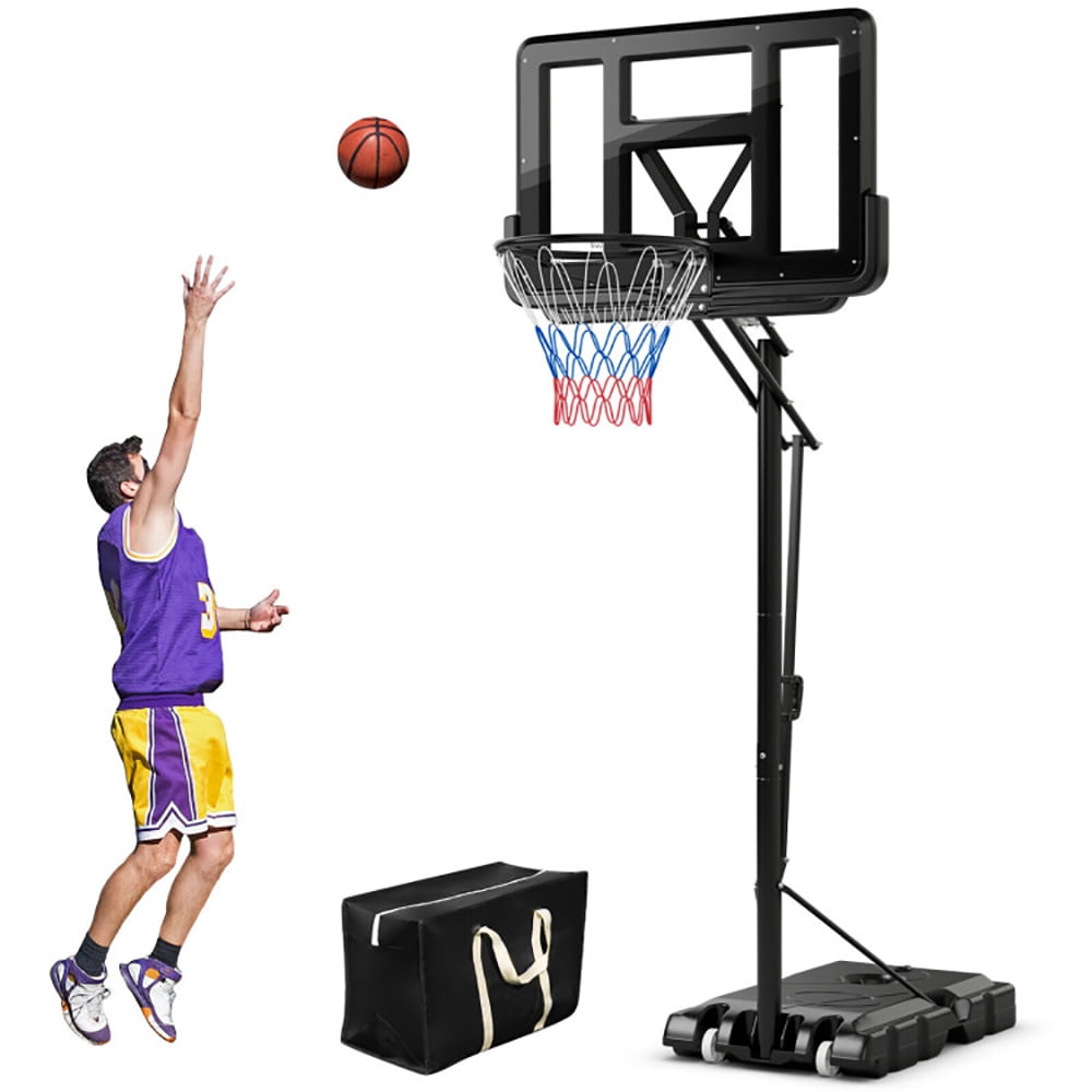 Spaco Portable Basketball Hoop with 4.6 to 10 Feet 10-Level Height ...