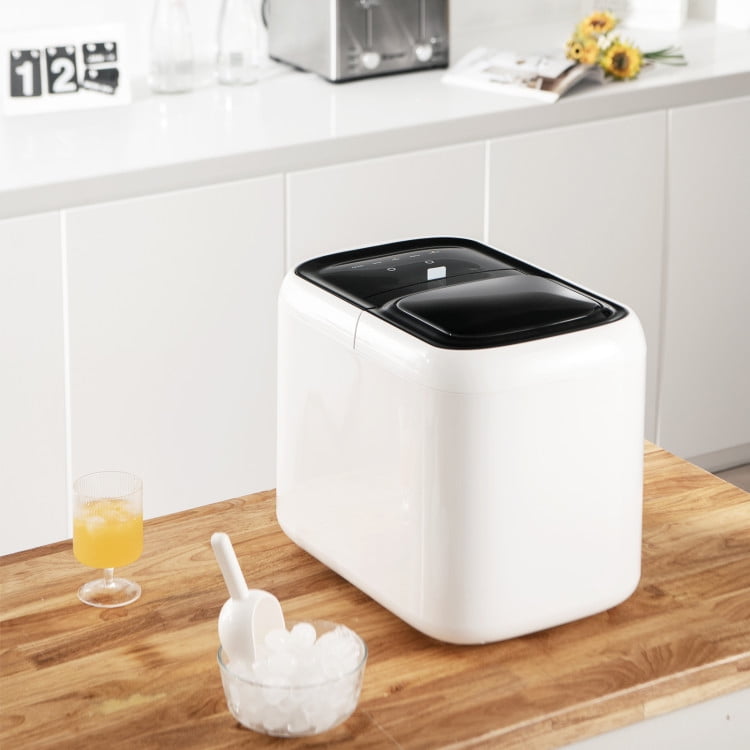 Spaco Portable Self-Clean Countertop Ice Maker with Ice Basket and ...