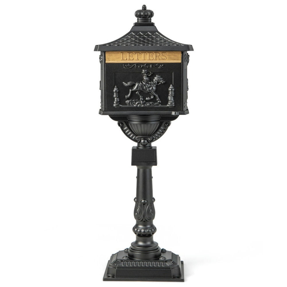 Spaco Retro Cast Aluminum Mailbox Security Postal Letter Box with ...
