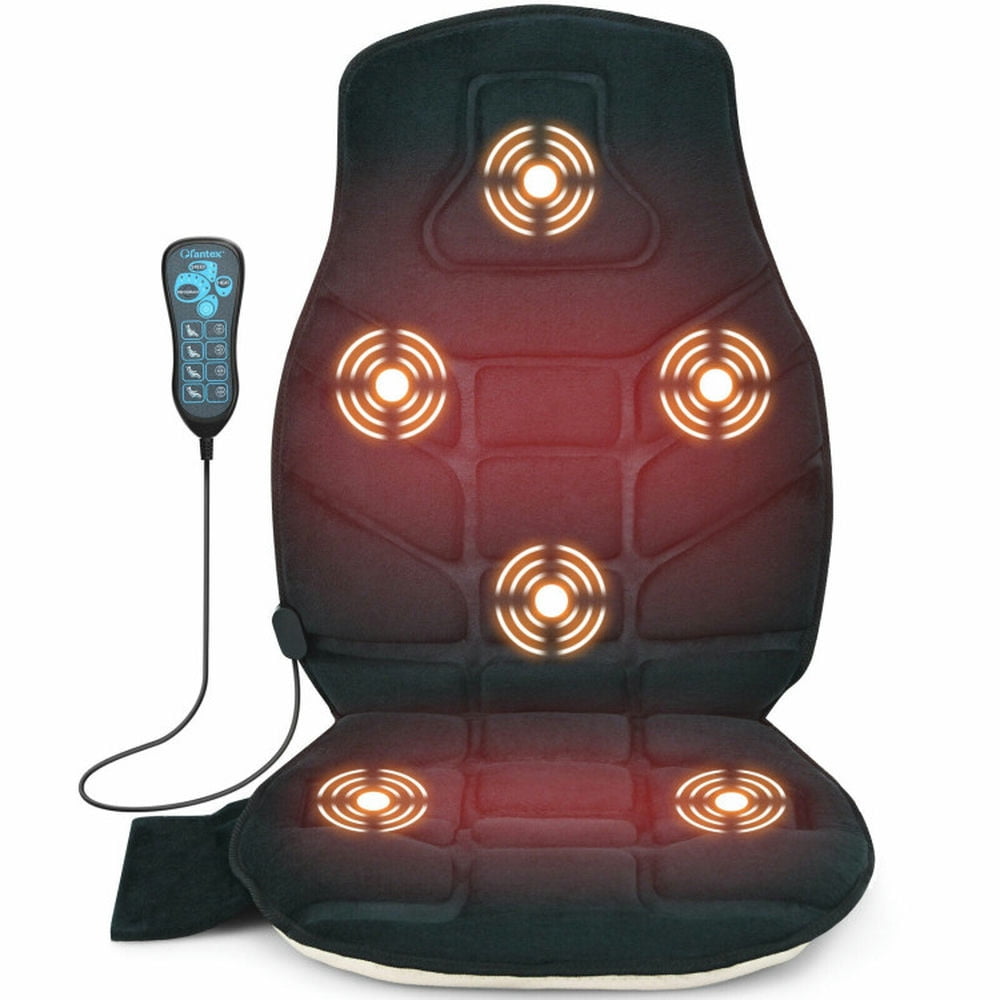 Spaco Seat Cushion Massager with Heat and 6 Vibration Motors for Home ...