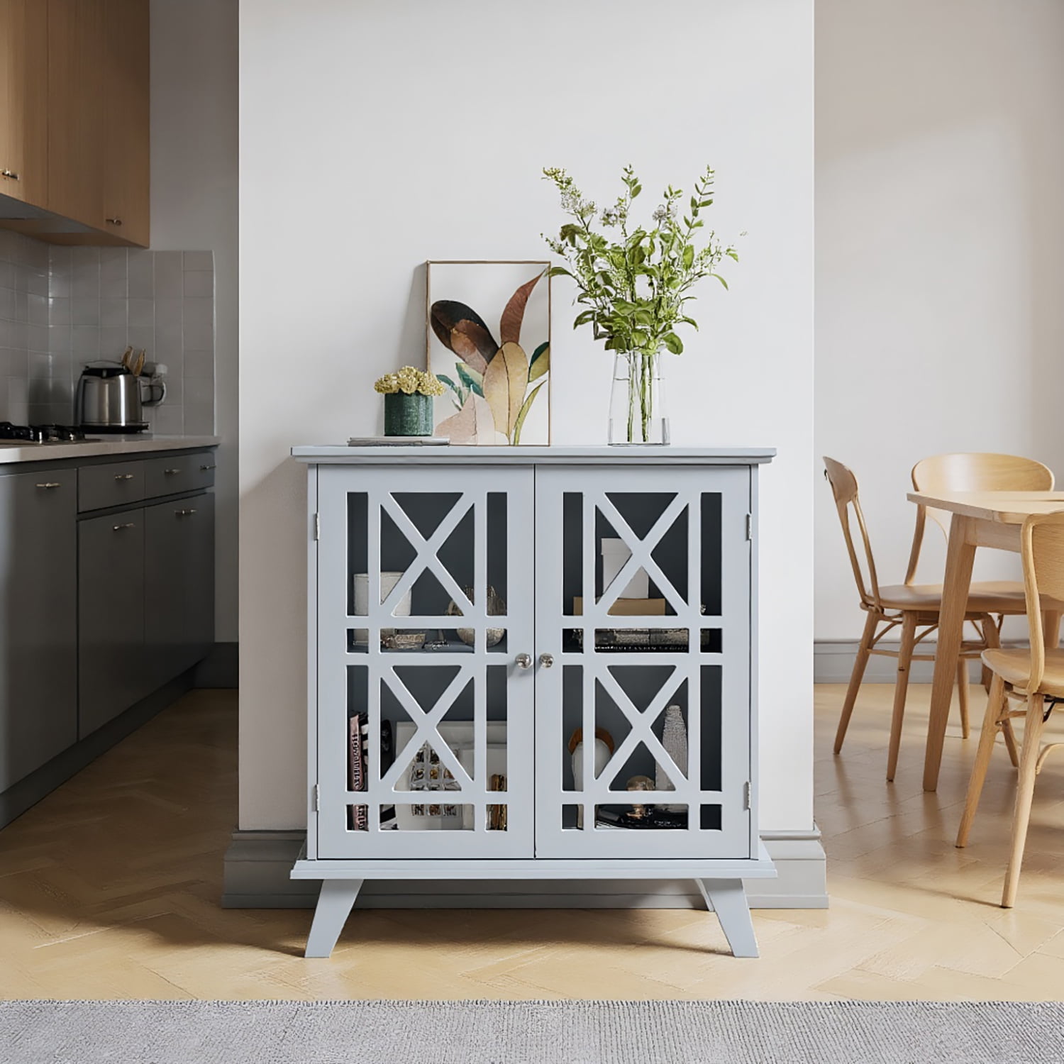 Spaco Sideboard Buffet Cabinet, Kitchen Storage Cabinet, Accent Cabinet ...