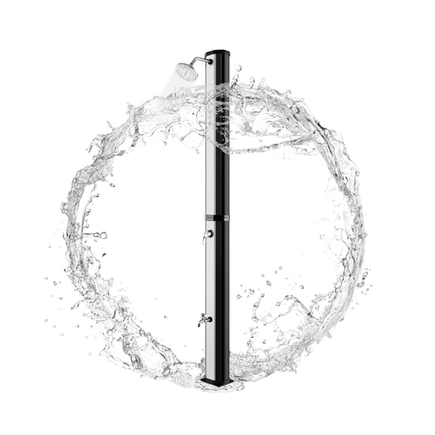 Spaco Solar Heated Shower, 9.3 Gallon Outdoor Shower with Adjustable ...