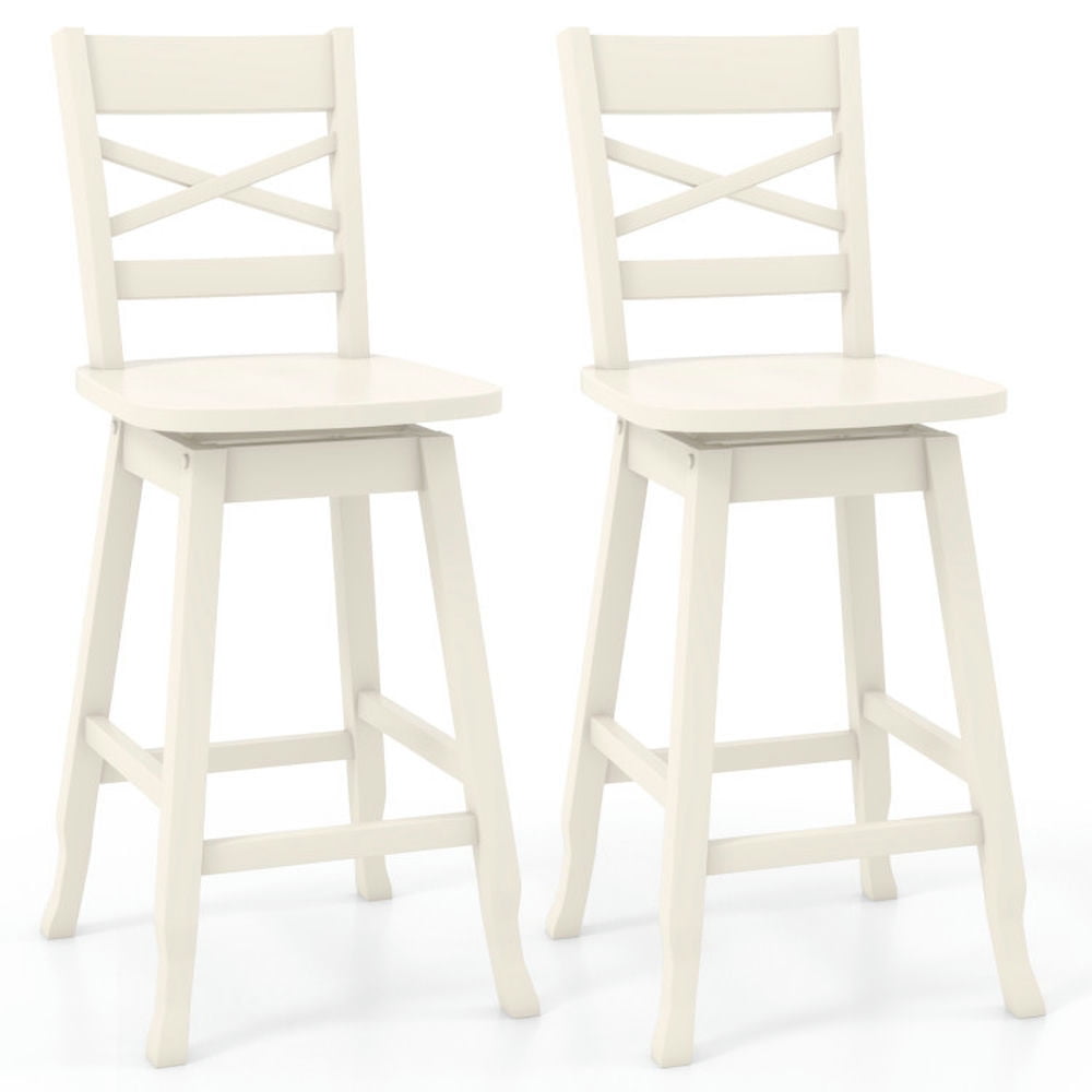 Spaco Swivel 24-Inch Counter Height Stool Set of 2 with Inclined ...