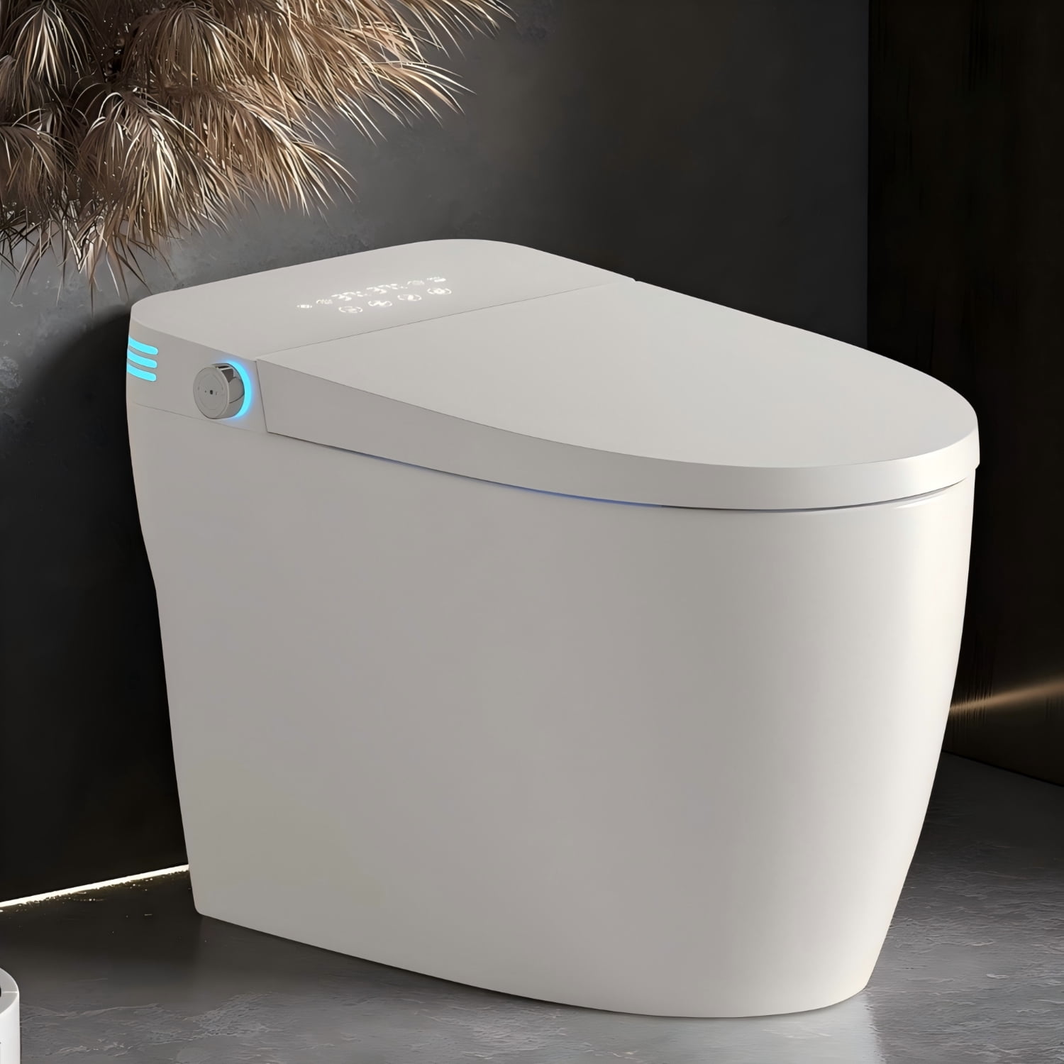 Spaco Tankless Smart Toilet with Bidet, One-Piece Radar Auto Open/Close ...